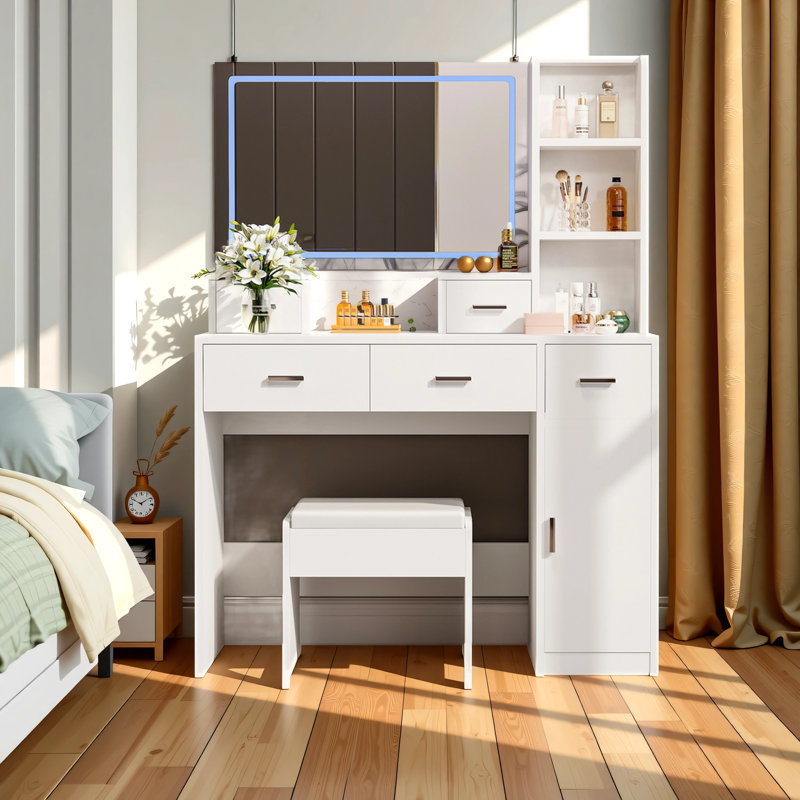 Dressing table with mirror wayfair store
